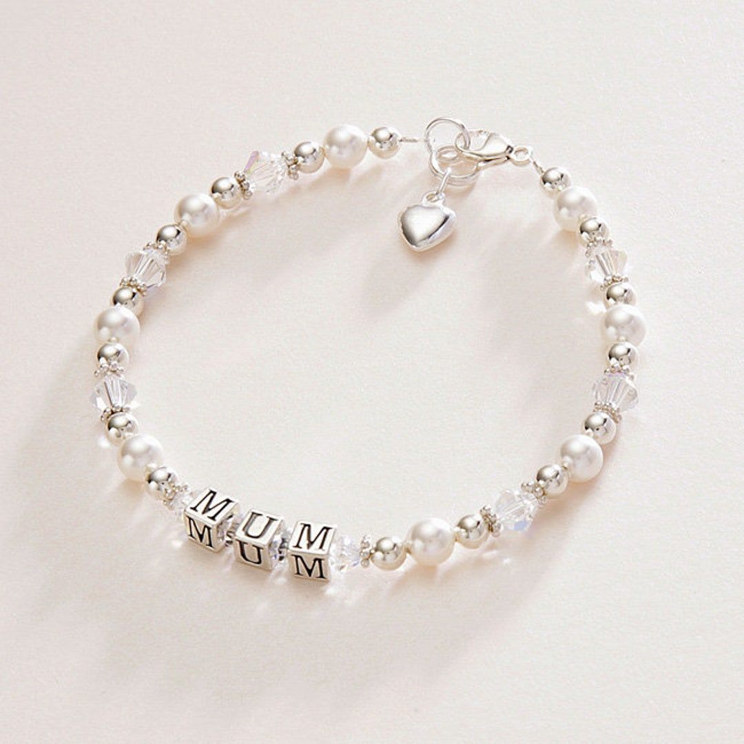 Bracelet for Mummy, Mum or Mother, Made With Sterling Silver and High ...