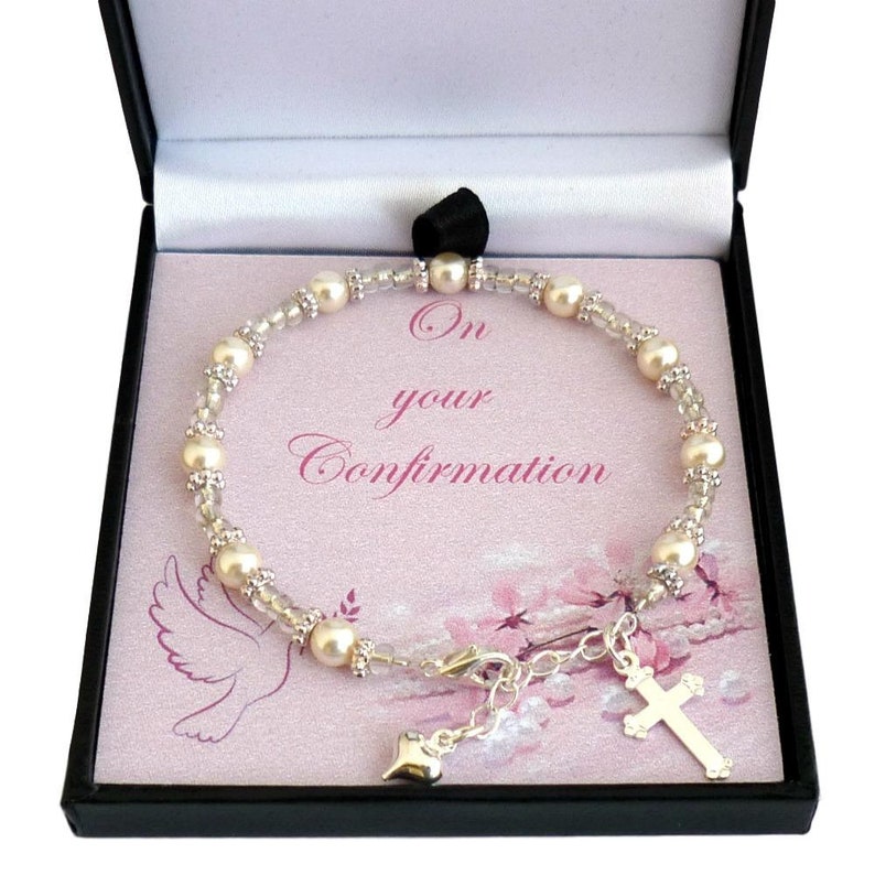 Pearl Confirmation Bracelet With a Gift Box. Confirmation Day - Etsy