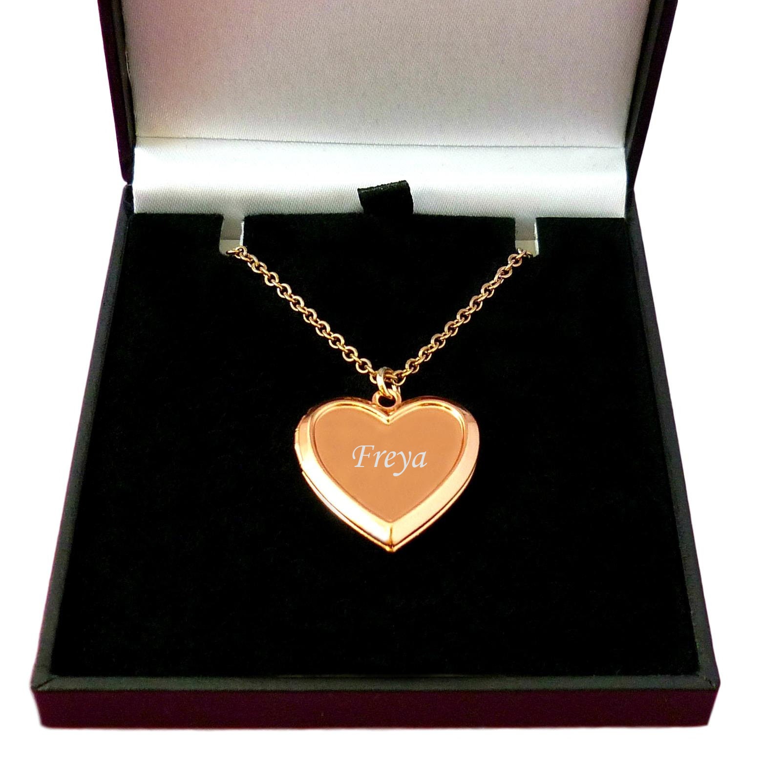 Rose Gold Locket Necklace. Any Name Engraved on the Hinged | Etsy