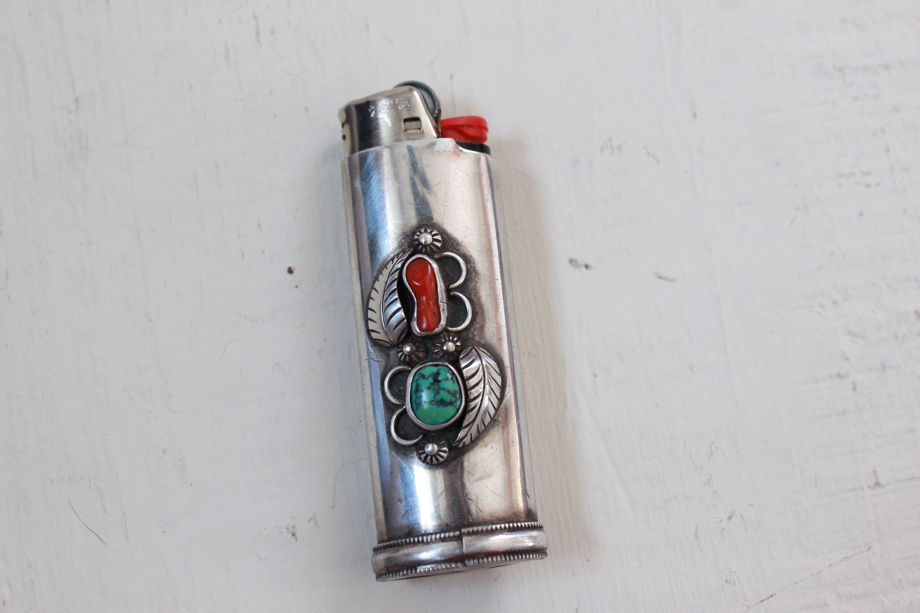 Old Pawn Native American Cerrilos Turquoise & Mediterranean Red Coral ...