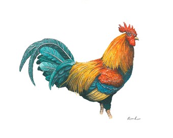 Voodoo Priestess Rooster Henna Pagan 8x10 Fine Art Print - Etsy