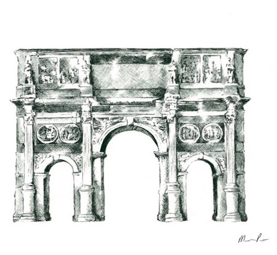 Roman Arch Drawing