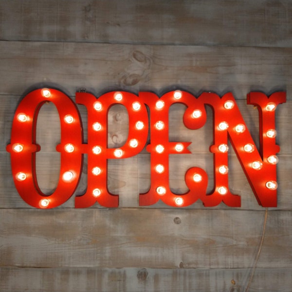 Lighted Open Sign - Etsy