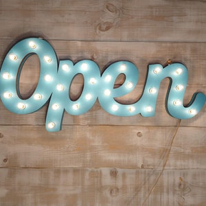 Light up Open Sign Open Sign Light up Name Sign Name Sign - Etsy