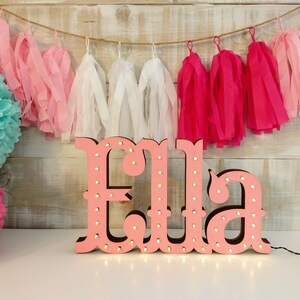 6" Light up Letter, Light up Name, Light up Name Sign, Marquee Sign ...