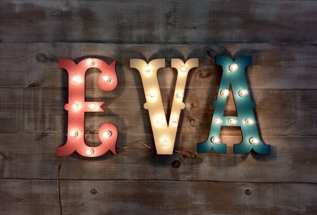 12" Light up Letter, Light up Name, Light up Name Sign, Name Sign ...