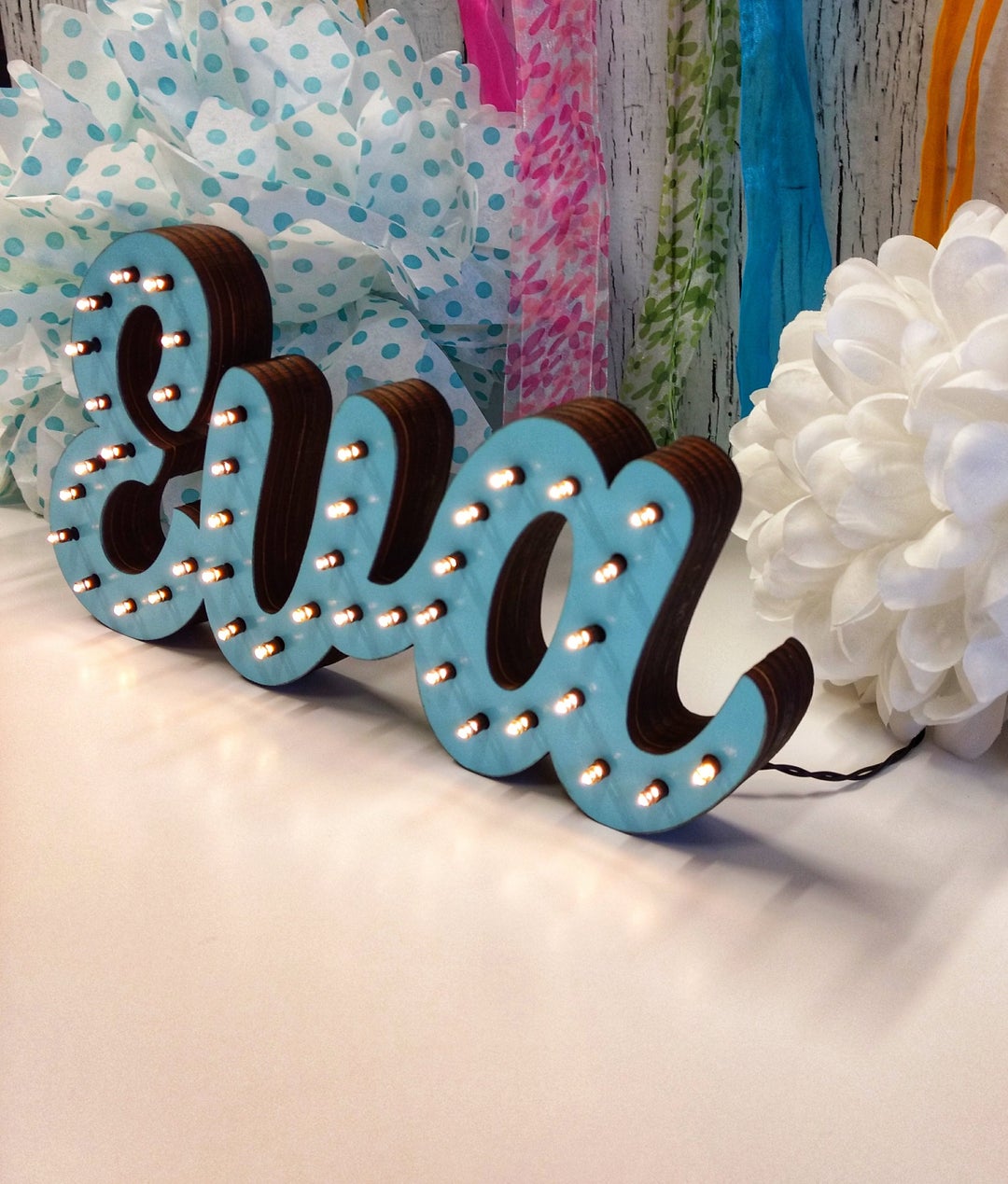 8" Light up Letter, Light up Name, Light up Name Sign, Name Sign ...