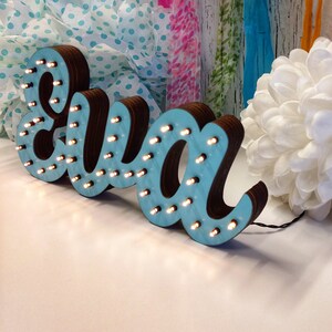8" Light up Letter, Light up Name, Light up Name Sign, Name Sign ...