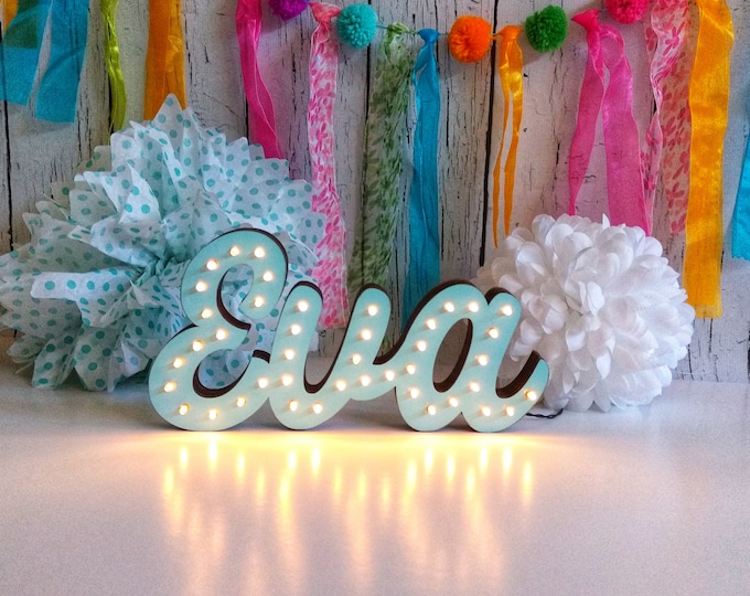 6 Light up Letter, Light up Name, Light up Name Sign, Marquee Sign ...