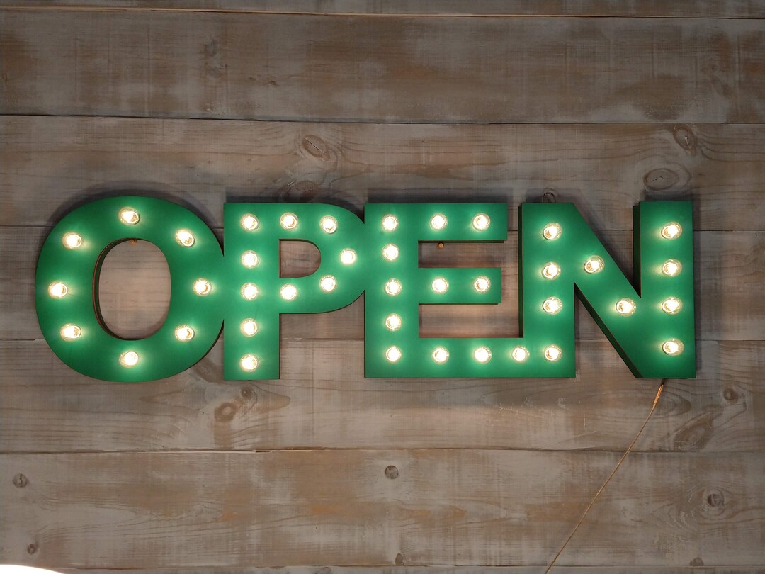 Light up Open Sign Open Sign Light up Name Sign Name Sign - Etsy