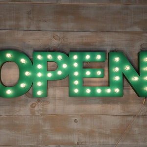 Light up Open Sign Open Sign Light up Name Sign Name Sign - Etsy