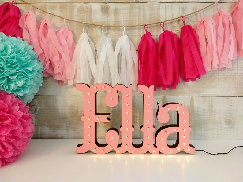 8" Light up Letter, Light up Name, Light up Name Sign, Name Sign ...