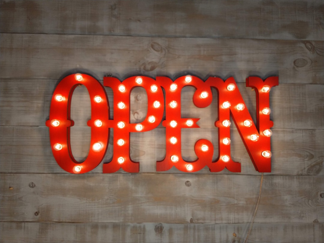 Light up Open Sign Open Sign Light up Name Sign Name Sign - Etsy