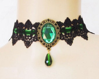 Lace ribbon necklace | Etsy