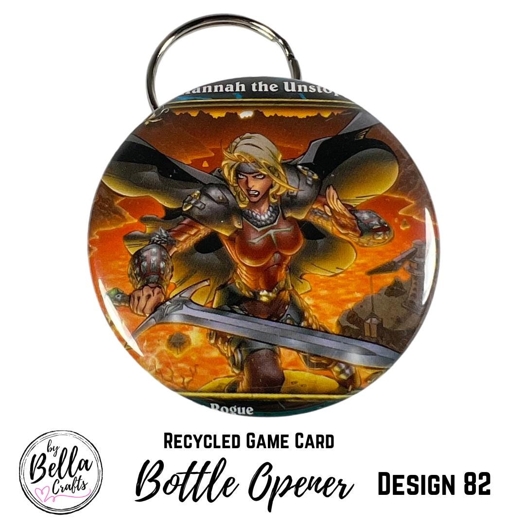 Gamer RPG Characters Bottle Openers, Recycled Fantasy Dnd Game Card ...
