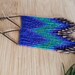 Peacock's Pride Beaded Triangles, Seed Bead Fringe Earrings - Etsy