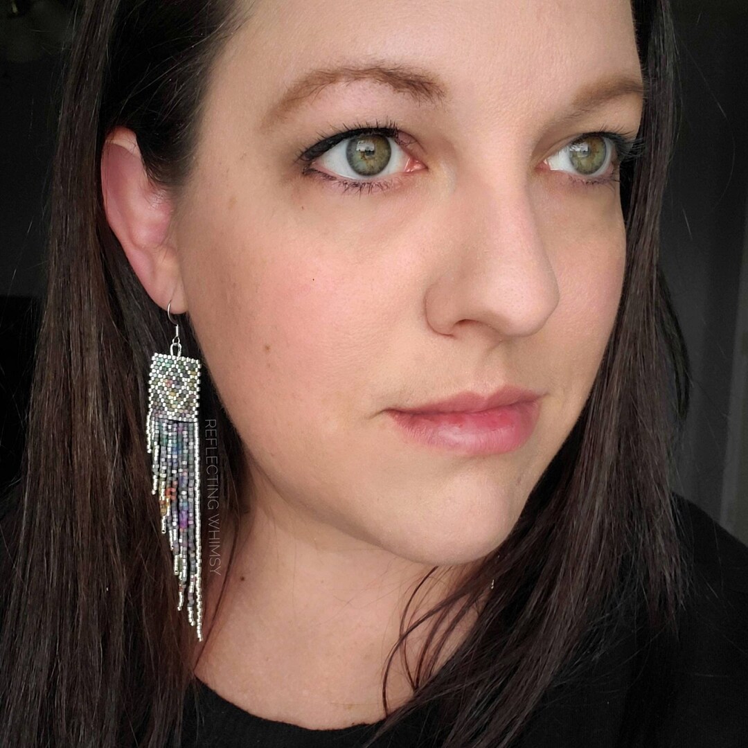 Reverie Seed Bead Fringe Earrings the Opal Collection - Etsy