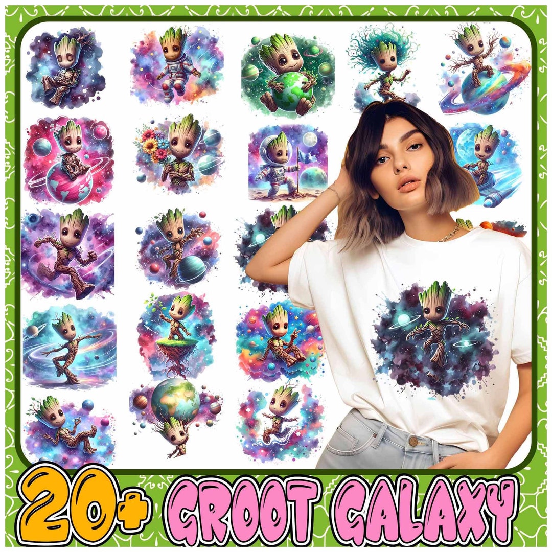Watercolor Splash Baby Groot Png Digital Images for Printing, T-shirts ...