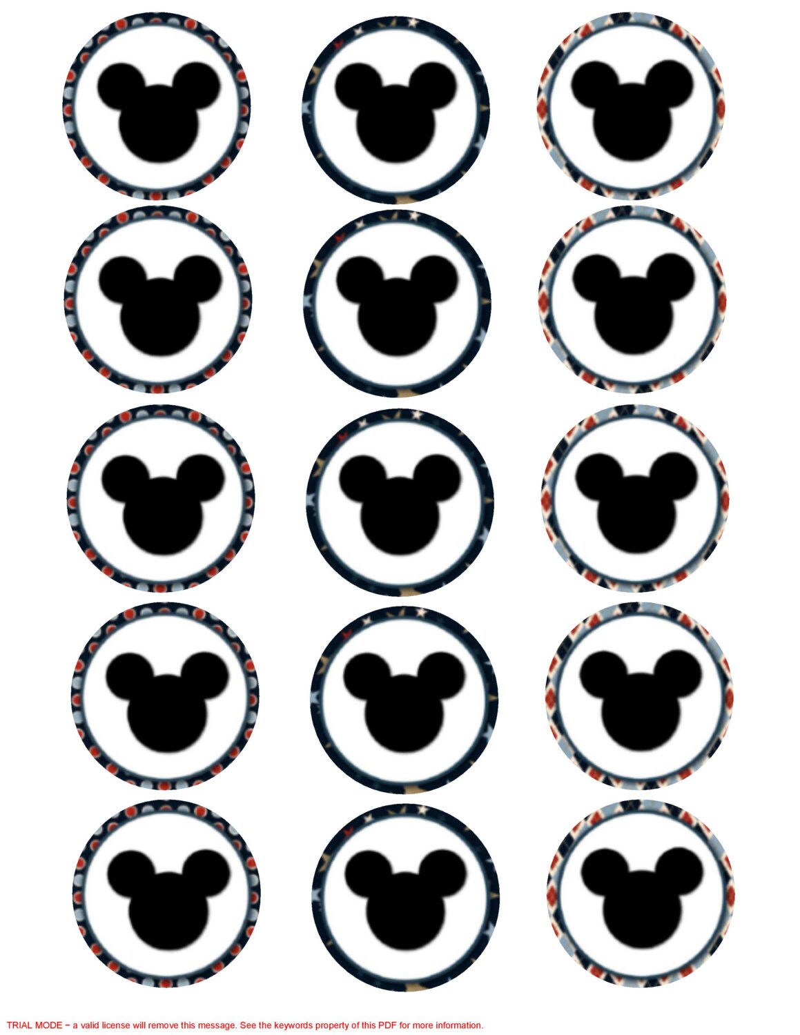 Red White and Blue Mickey Party Package - Etsy