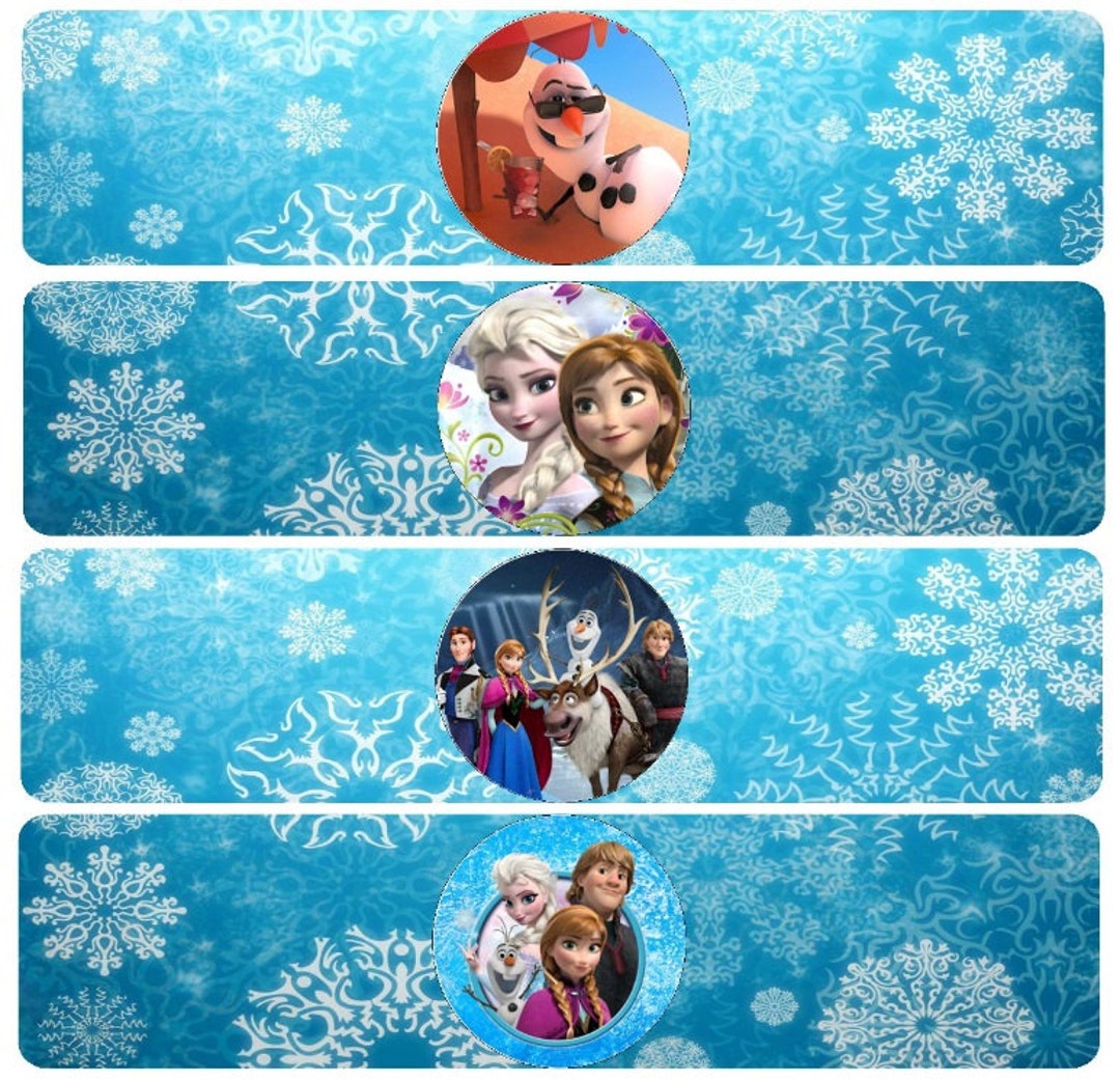 Disney Frozen Water Bottle Labels Etsy