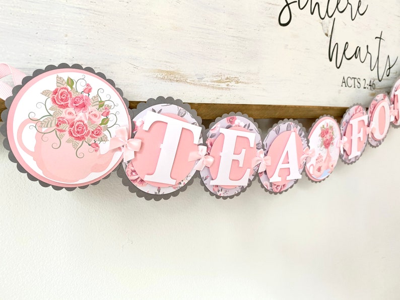 Tea Party Birthday Banner Princess Tea Party Tea for Two - Etsy