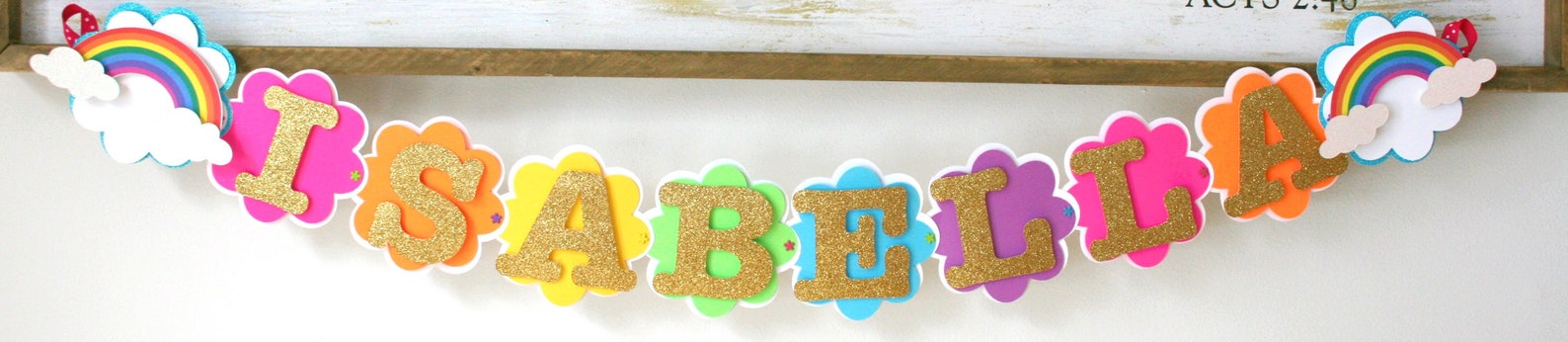 Rainbow Birthday Banner Rainbow Birthday Decorations Rainbow Themed ...