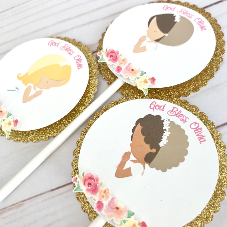 First Communion Cupcake Toppers Communion Cake Toppers - Etsy