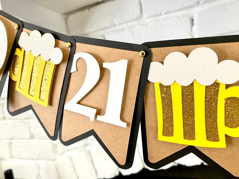Cheers To 21 Years 21st Birthday Decorations Beer Birthday Etsy