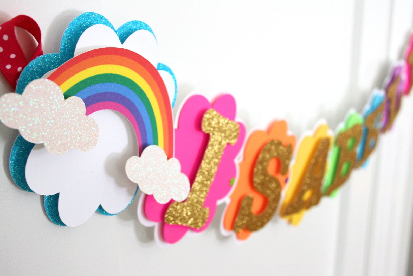 Rainbow Birthday Banner Rainbow Birthday Decorations Rainbow Themed ...