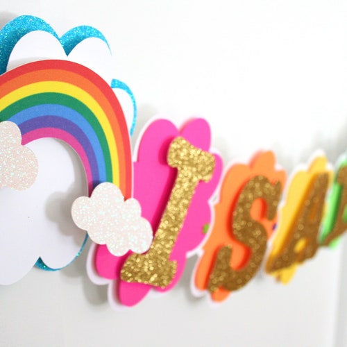 Rainbow Birthday Party Rainbow Banner Rainbow Baby Banner - Etsy