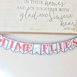 Time Flies Banner - Time Flies 1st Birthday Decorations - Time Flies ...
