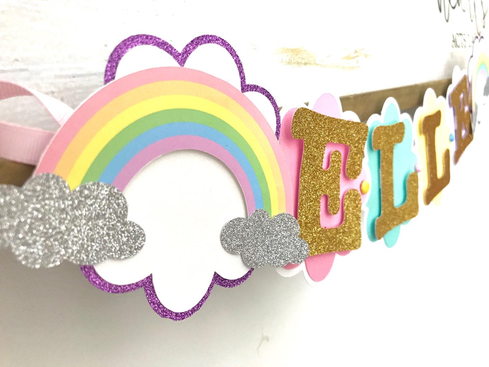 Rainbow Birthday Banner Rainbow Birthday Decorations | Etsy