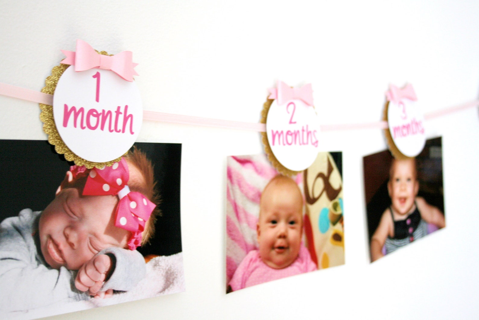 First Year Birthday Banners 1st Year Girl Birthday Banner - Etsy