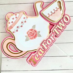 Tea for Two Cake Topper Tea Party Birthday Decorations Tea Time - Etsy