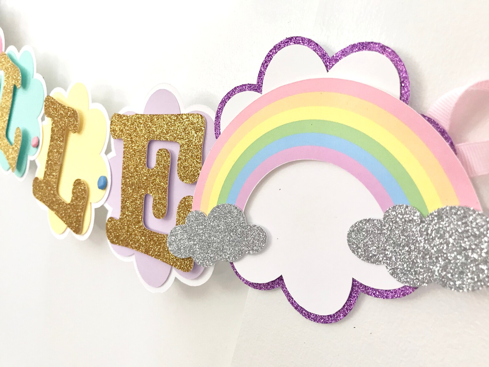 Rainbow Birthday Banner Rainbow Birthday Decorations | Etsy