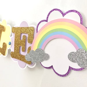 Rainbow Birthday Banner - Rainbow Birthday Decorations - Etsy