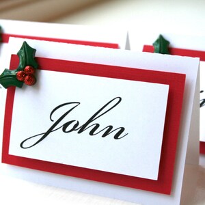 Christmas Dinner Table Cards Holiday Table Cards Food Labels Christmas ...
