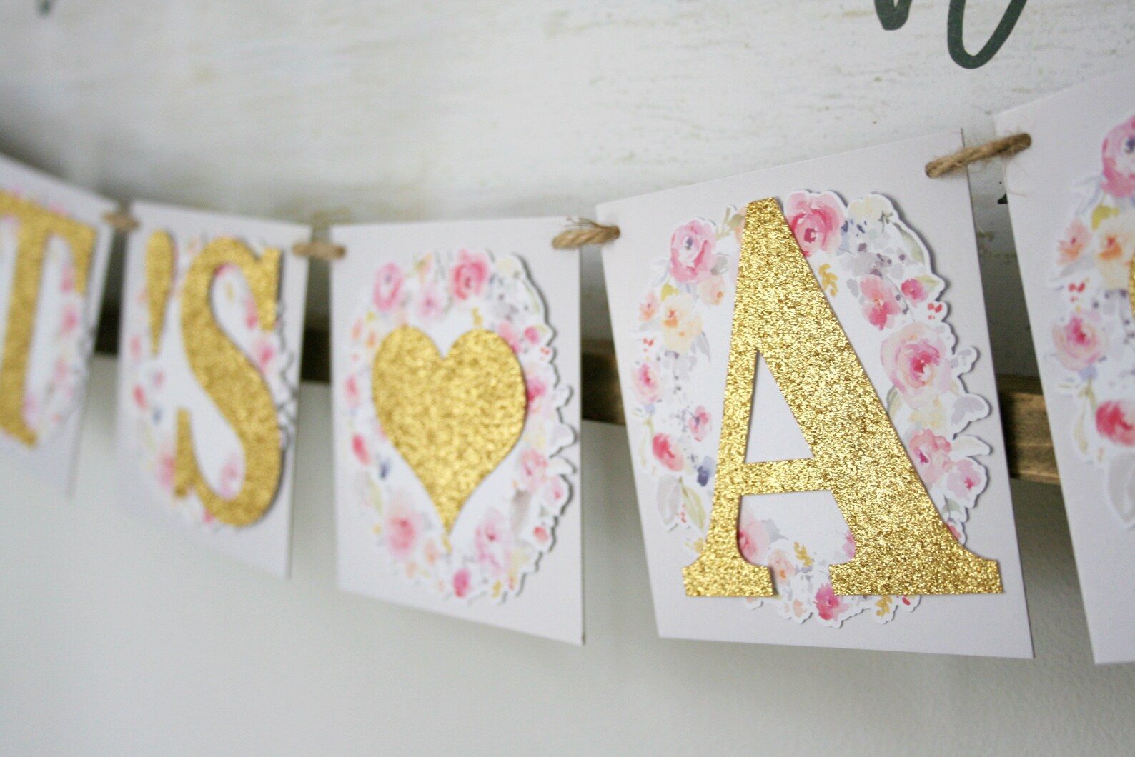 Baby Shower Banner It's A Girl Baby Shower Banner Boho - Etsy