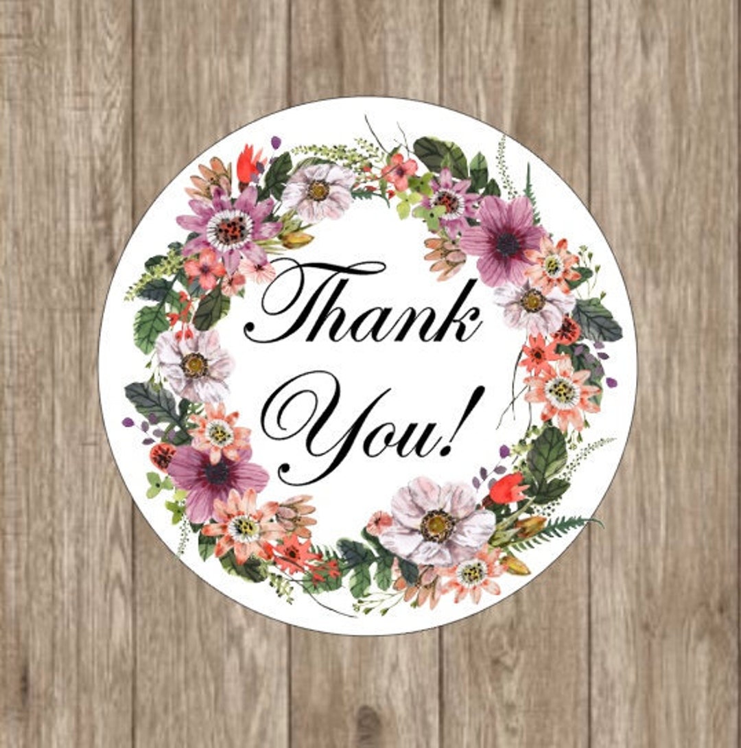 Personalized Thank You Stickers Custom Stickers Stickers For Favors Etsy