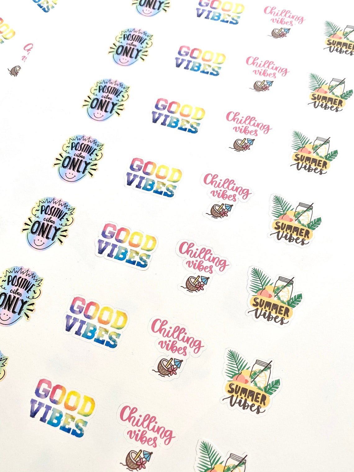 Good Vibes Stickers Planner Stickers Journal Stickers - Etsy