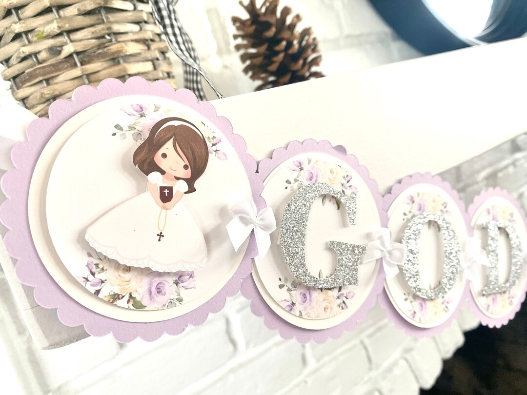 Communion Decorations - Little Girl's Communion Banner - First Holy ...