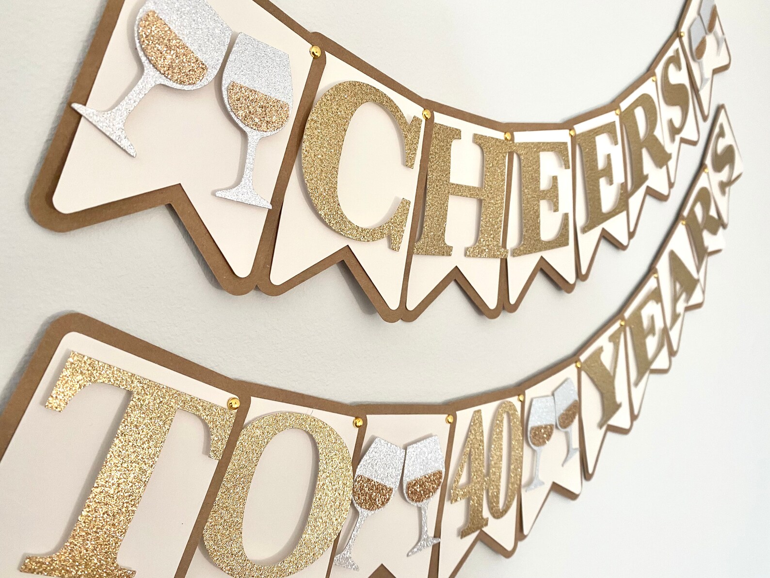 Cheers to 40 Years Banner Birthday Banner Birthday - Etsy