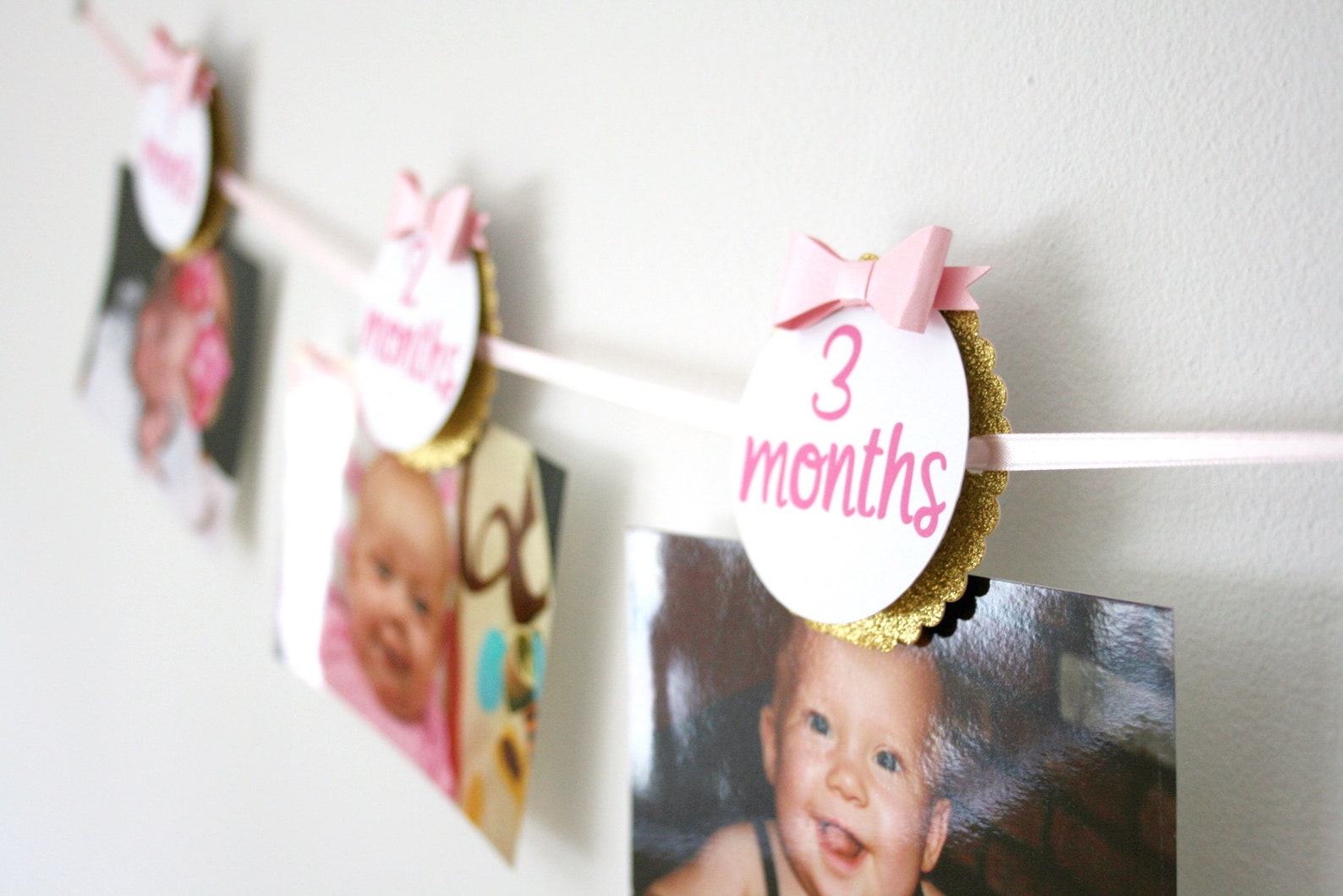 First Year Birthday Banners 1st Year Girl Birthday Banner - Etsy