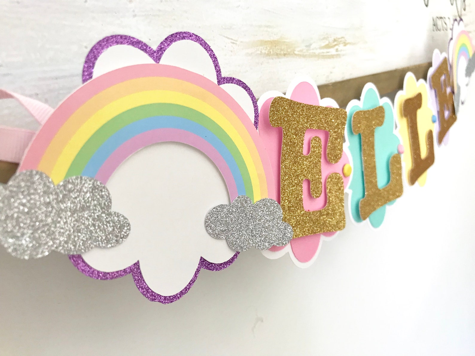 Rainbow Birthday Banner Rainbow Birthday Decorations - Etsy