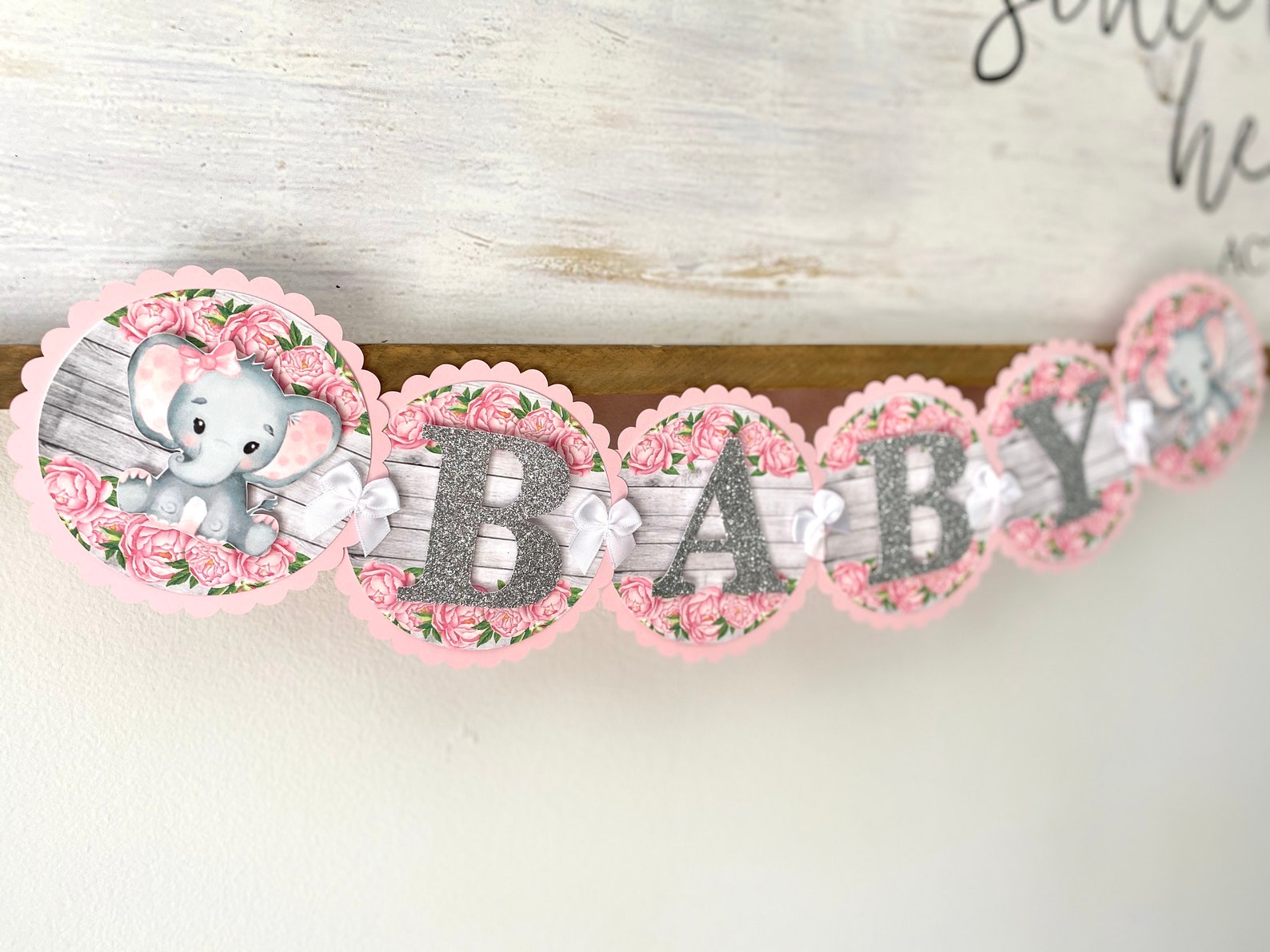 Baby Shower Banner It's A Girl Banner Baby Pink - Etsy