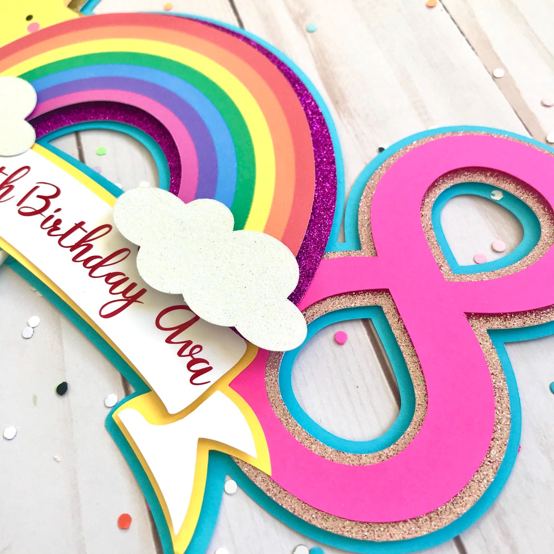 Rainbow Birthday Banner Rainbow Birthday Decorations - Etsy