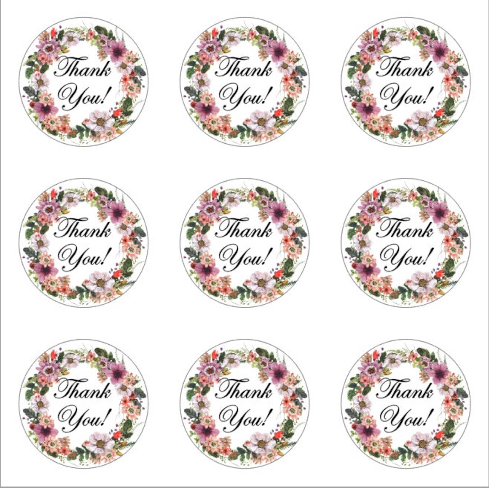 Personalized Thank You Stickers Custom Stickers Stickers | Etsy