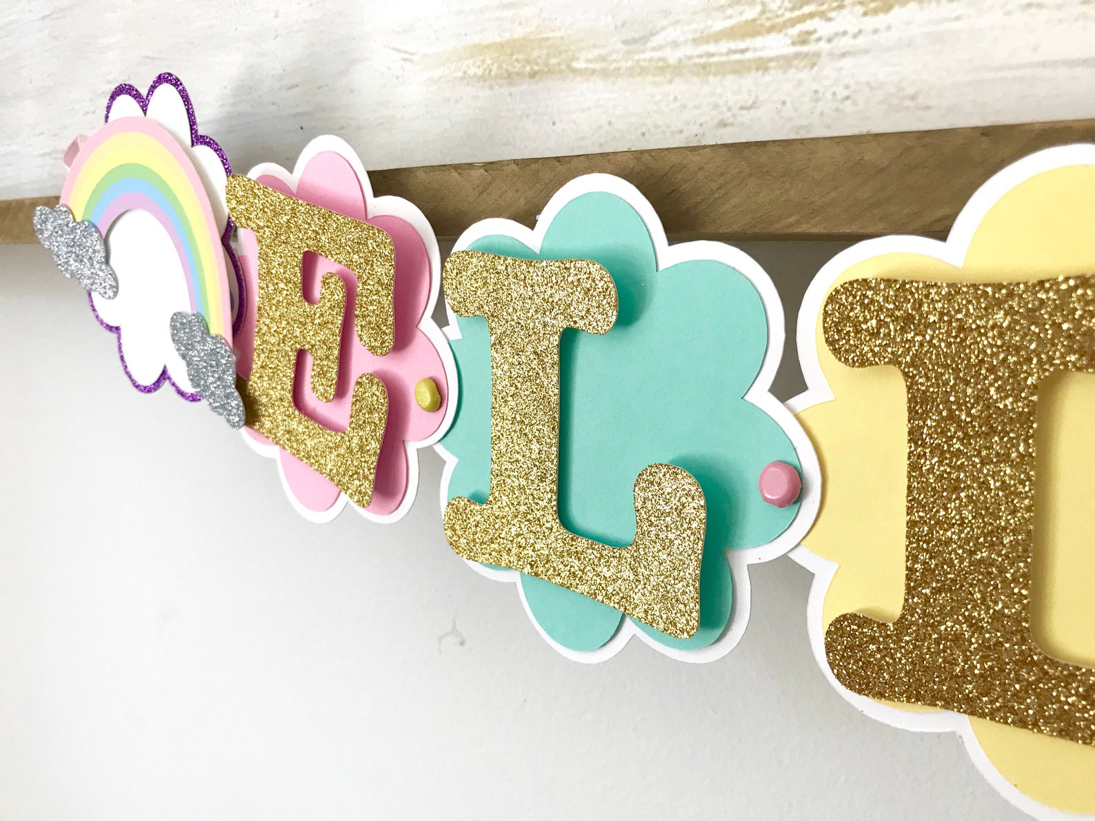 Rainbow Birthday Banner Rainbow Birthday Decorations | Etsy