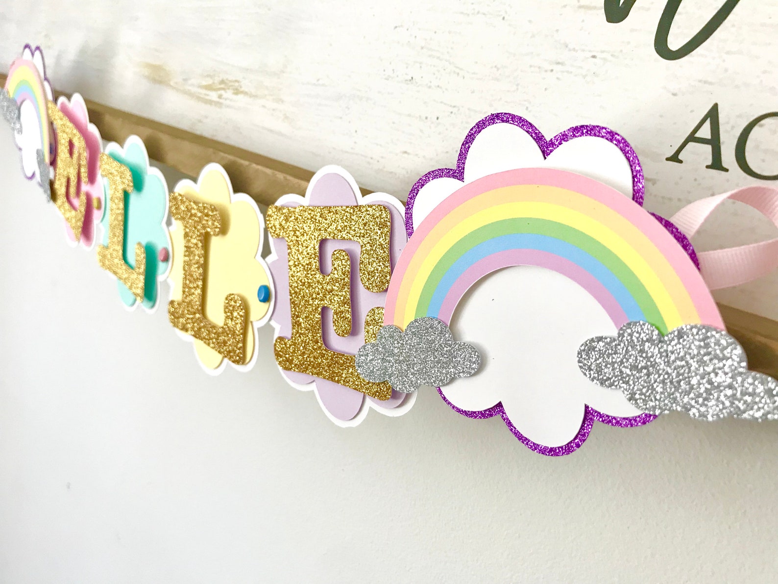 Rainbow Birthday Banner Rainbow Birthday Decorations | Etsy