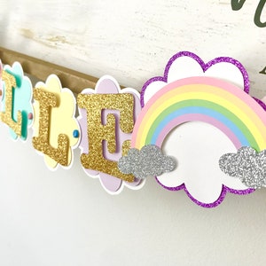 Rainbow Birthday Banner - Rainbow Birthday Decorations - Etsy